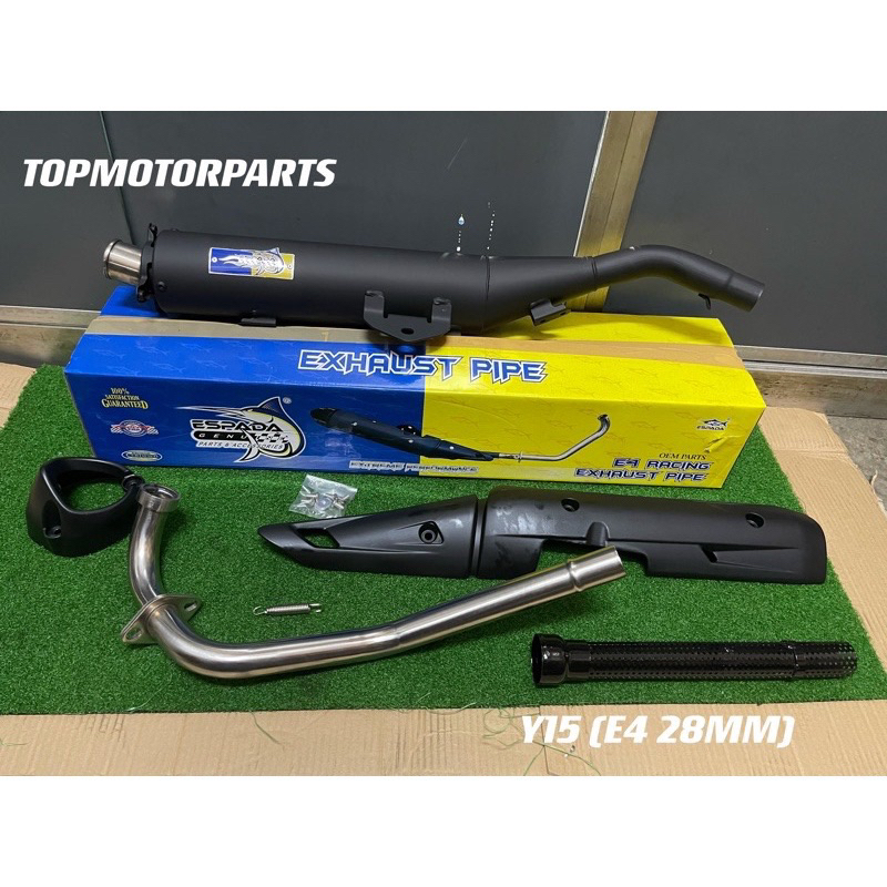Exhaust Espada Std Cutting 100% Original Y15ZR/Y15/RS150/LC135/SRL115/SRL115FI EZXOS E4 E5 E6 E7 ...