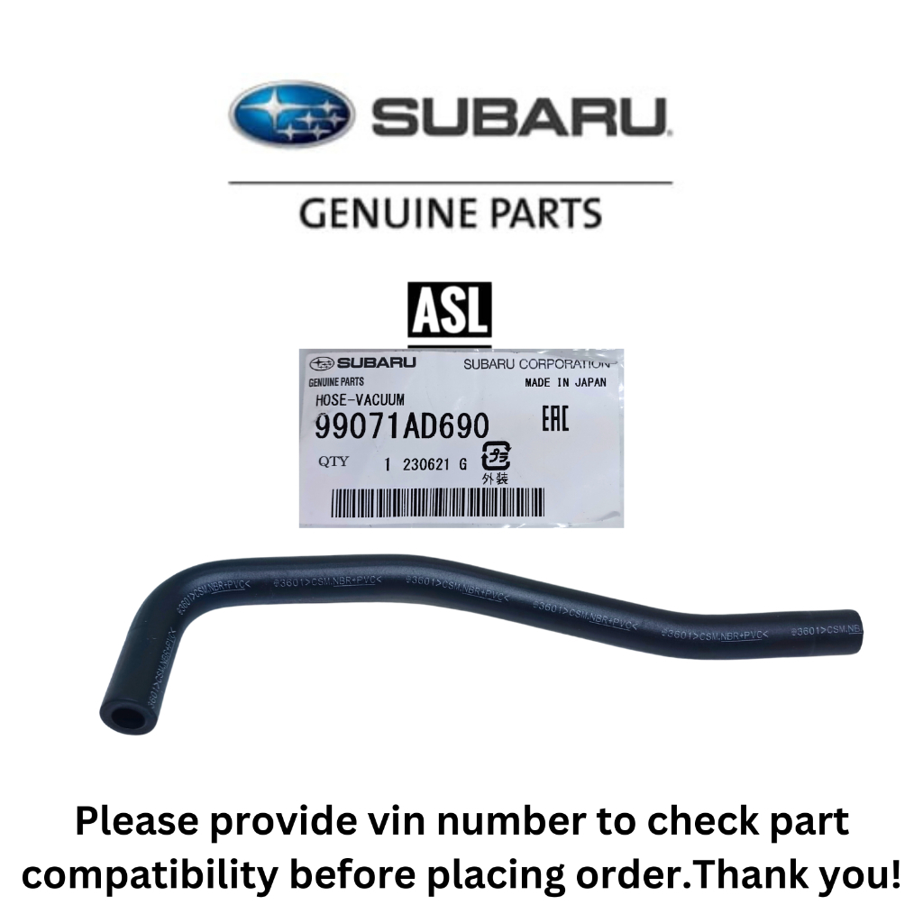 Genuine Subaru PCV Vacuum Hose XV Forester Exiga Impreza Outback Legacy ...