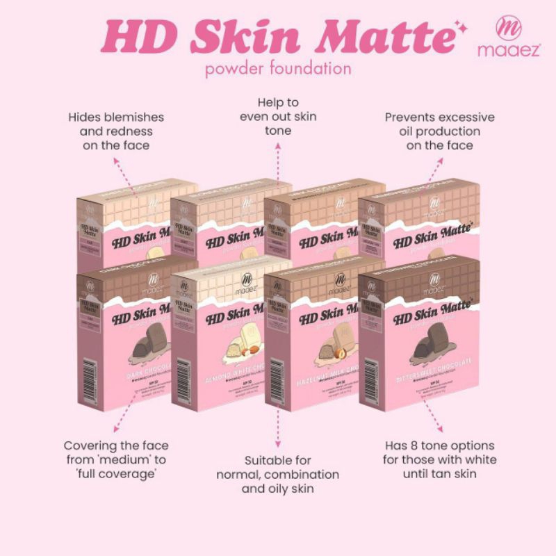[Original] MAAEZ COMPACT POWDER HD SKIN MATTE POWDER FOUNDATION BY ...