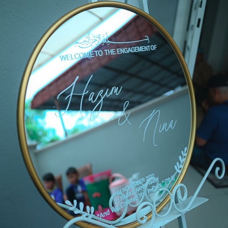 WELCOME BOARD STICKER CERMIN WELCOME BOARD CUSTOM ONLY STICKER | Shopee ...