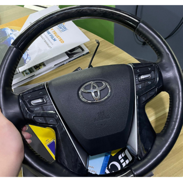 Toyota Vellfire Ggh30 Alphard Agh30 steering wheel Facelift Black wood ...