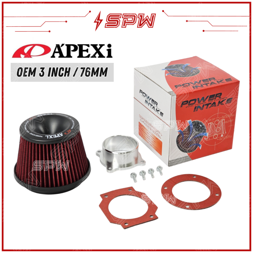 APEXI Air Filter 3 Inch 75mm Mushroom Head Universal Intake Dual Funnel ...