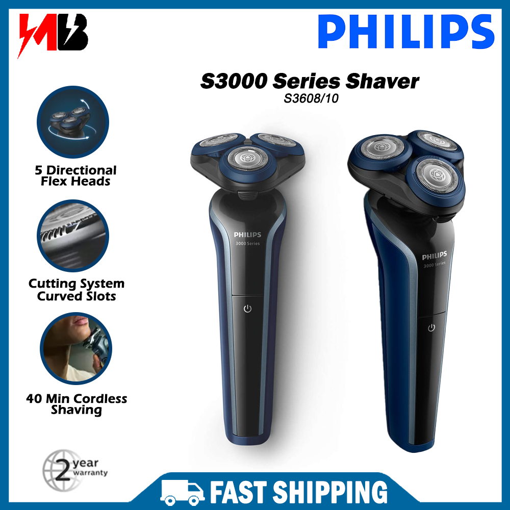 Philips Wet & Dry Electric Shaver S3608/10 Rechargeable Man Shaver ...