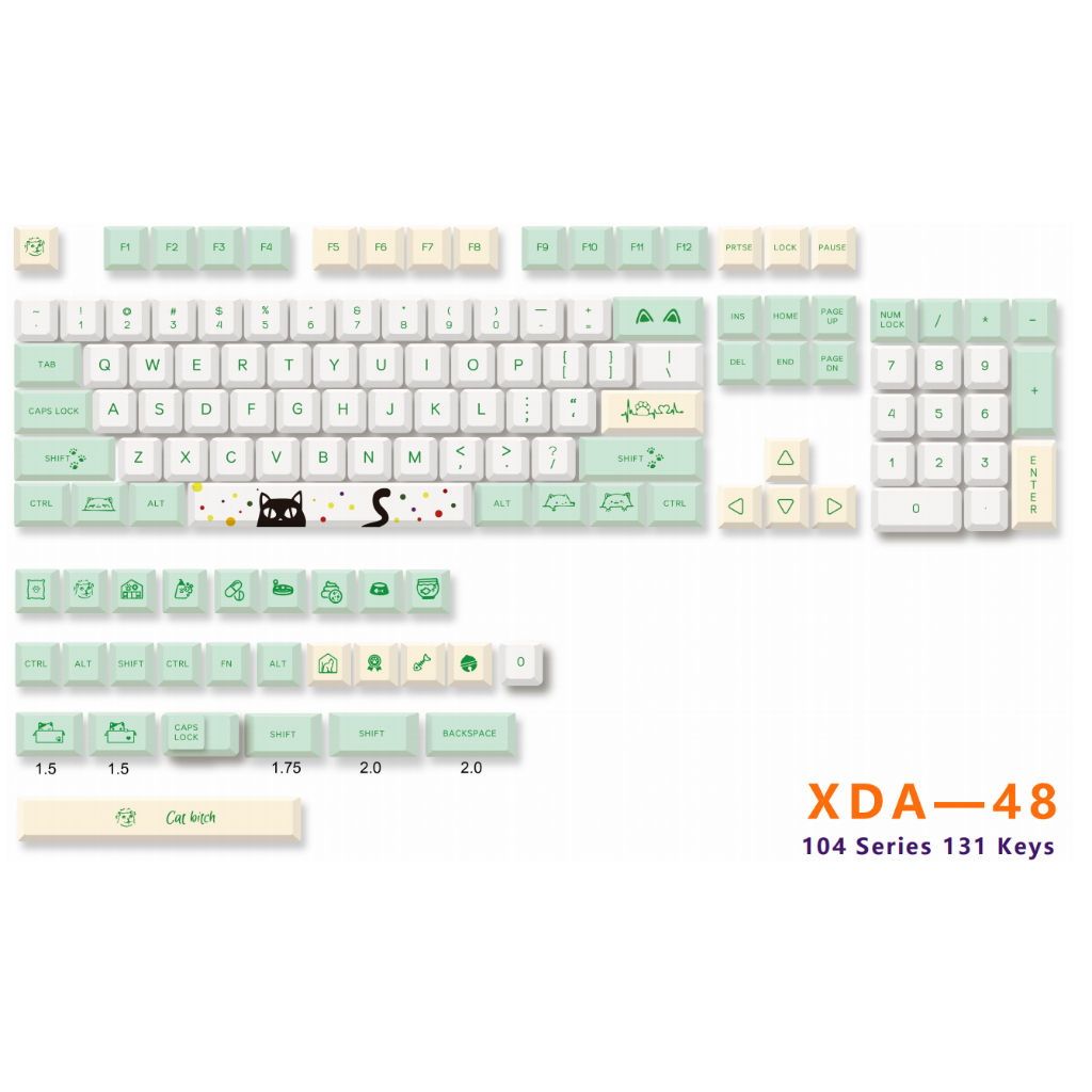 Zifriend Keycap cartoon mechanical keyboard DIY collection OEM XDA height | Shopee Malaysia