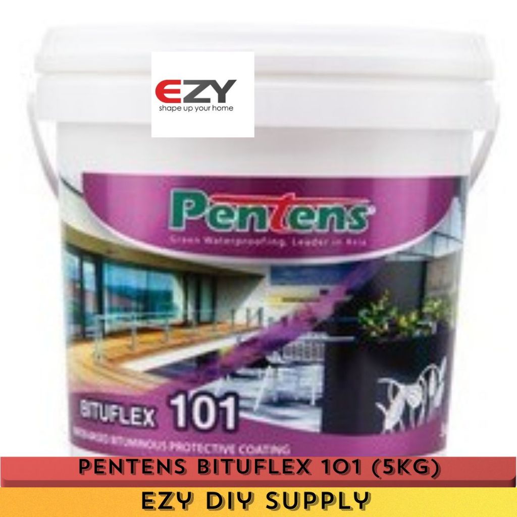 PENTENS Bituflex 101 Water-Based Bituminous Protective Coating 5KG Wall ...
