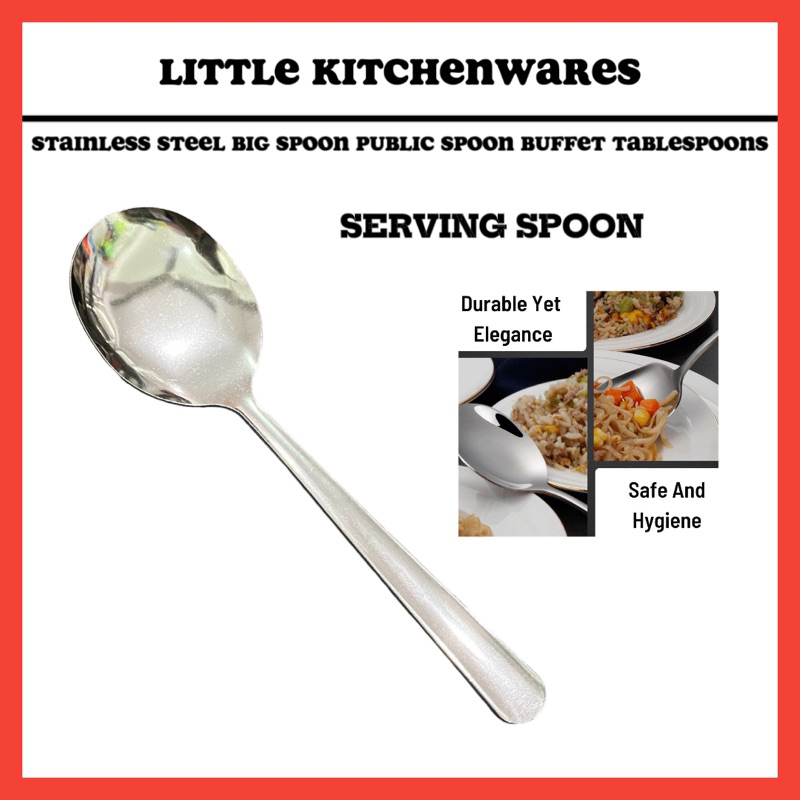 808SQS Stainless Steel Serving Spoon/Steel Side Spoon/Large Serving ...