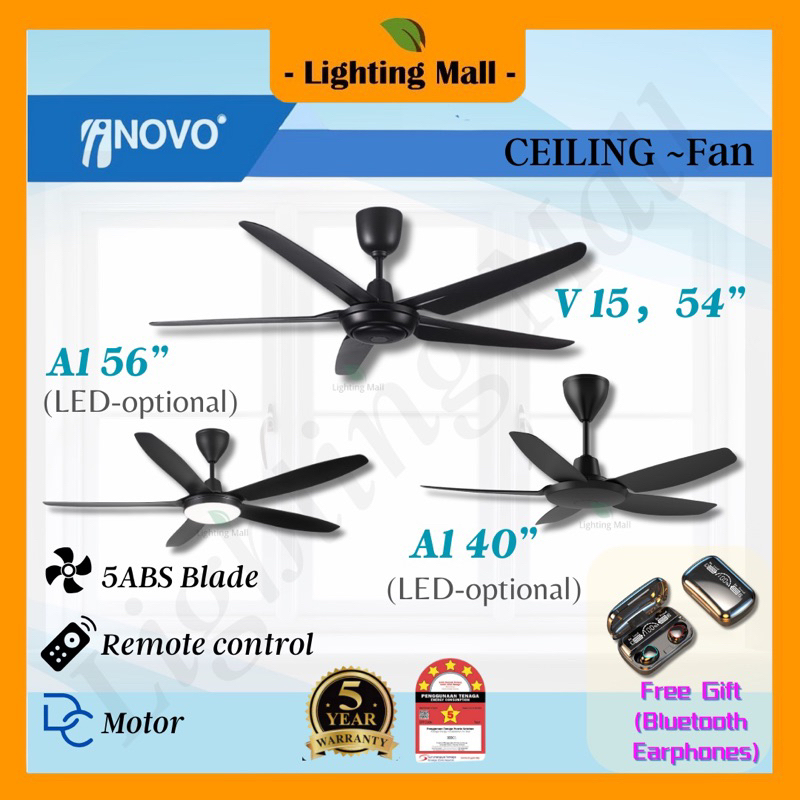 Regair Inovo V15/A1 LED DC Motor Ceiling Fan 8 Speed with Remote ...