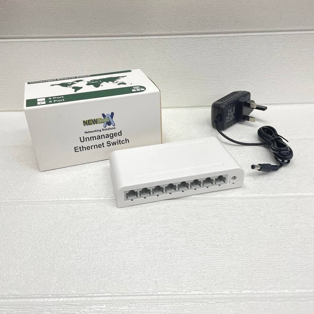 ETHERNET SWITCH HUB MINI LAN 1 TO 8 PORT EXPANDER FAST 10/100Mbps ...