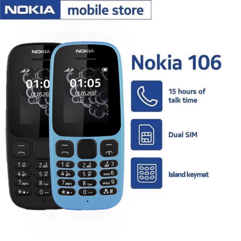 NOKIA 106 Dual Sim Ready Stock in MALAYSIA full set charger | Shopee ...