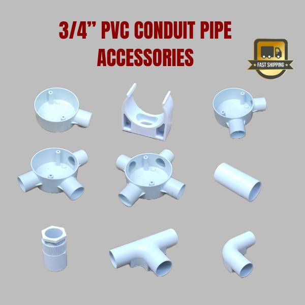 3/4 (20MM) PVC PIPE ACCESSORIES -1 WAY 2 WAY 3 WAY 4 WAY ELBOW SOCKET ...