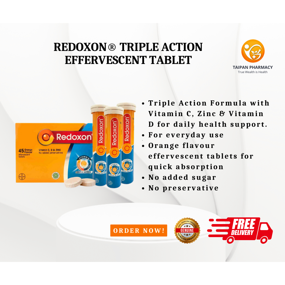 Redoxon® Triple Action Effervescent Tablet 15'sx3 | Shopee Malaysia