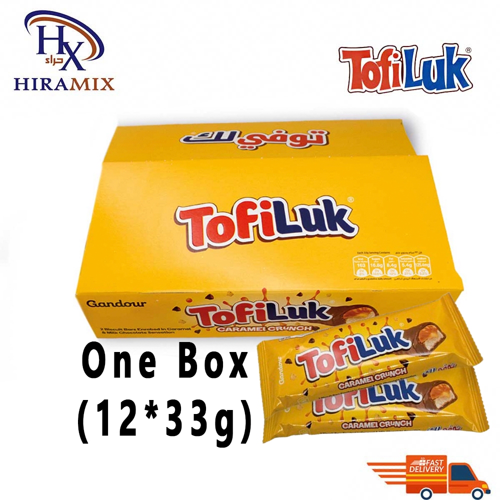 Tofiluk Chocolate Caramel Crunch (TWO FINGERS) Coklat Arab Saudi 33g x ...