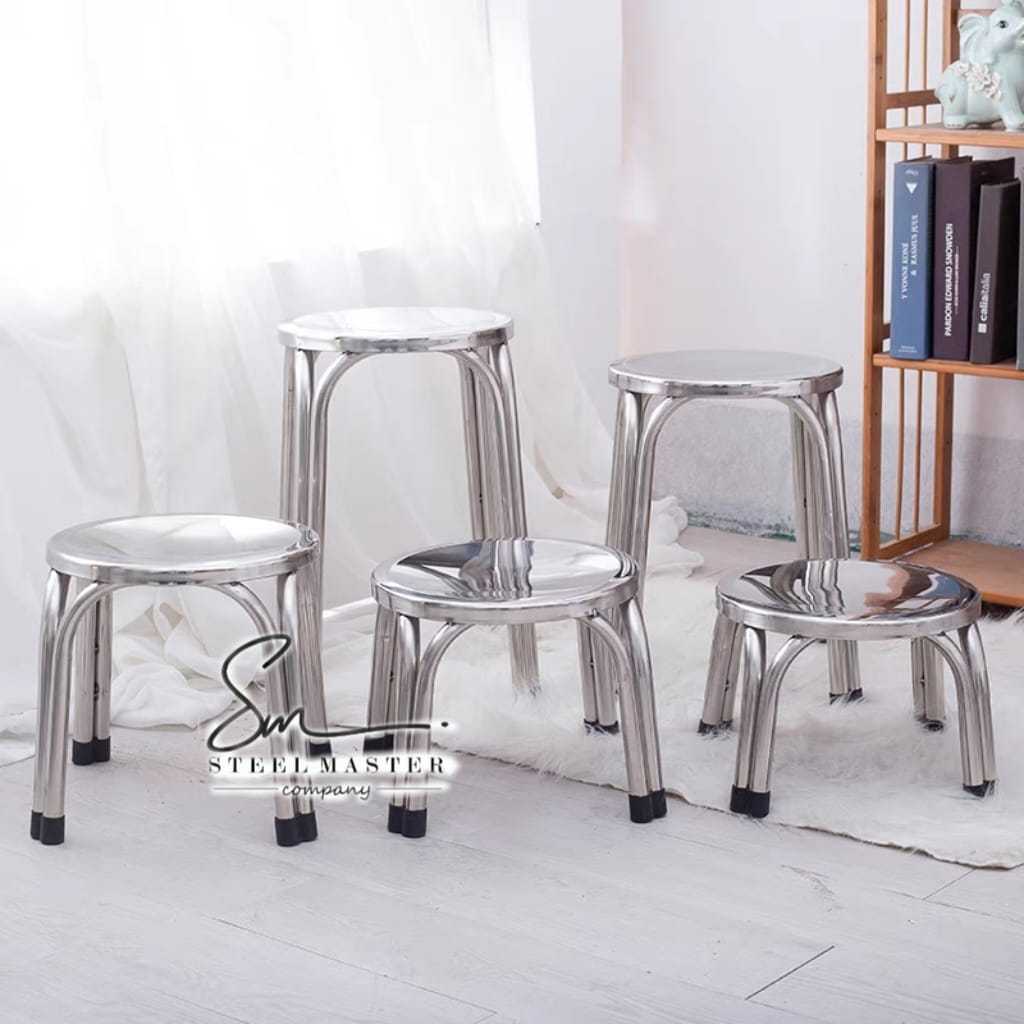 Stainless Steel Round Stool bench four-legged chair/ Chair Indoor ...