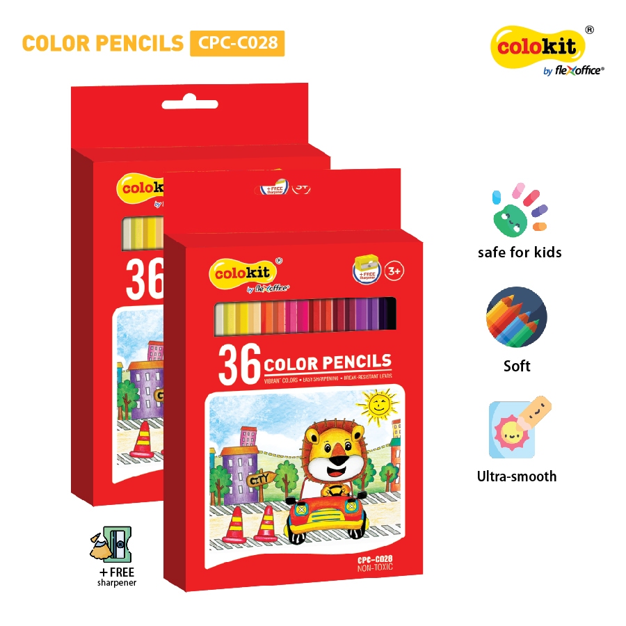 Pensel Warna (Set of 36 Colours) Colouring Pencils – Smooth Colour ...