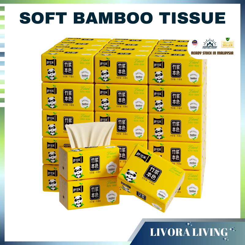 [Real Bamboo Pulp][4 Ply] Bamboo Tissue Soft Facial Tissue Tisu Buluh ...