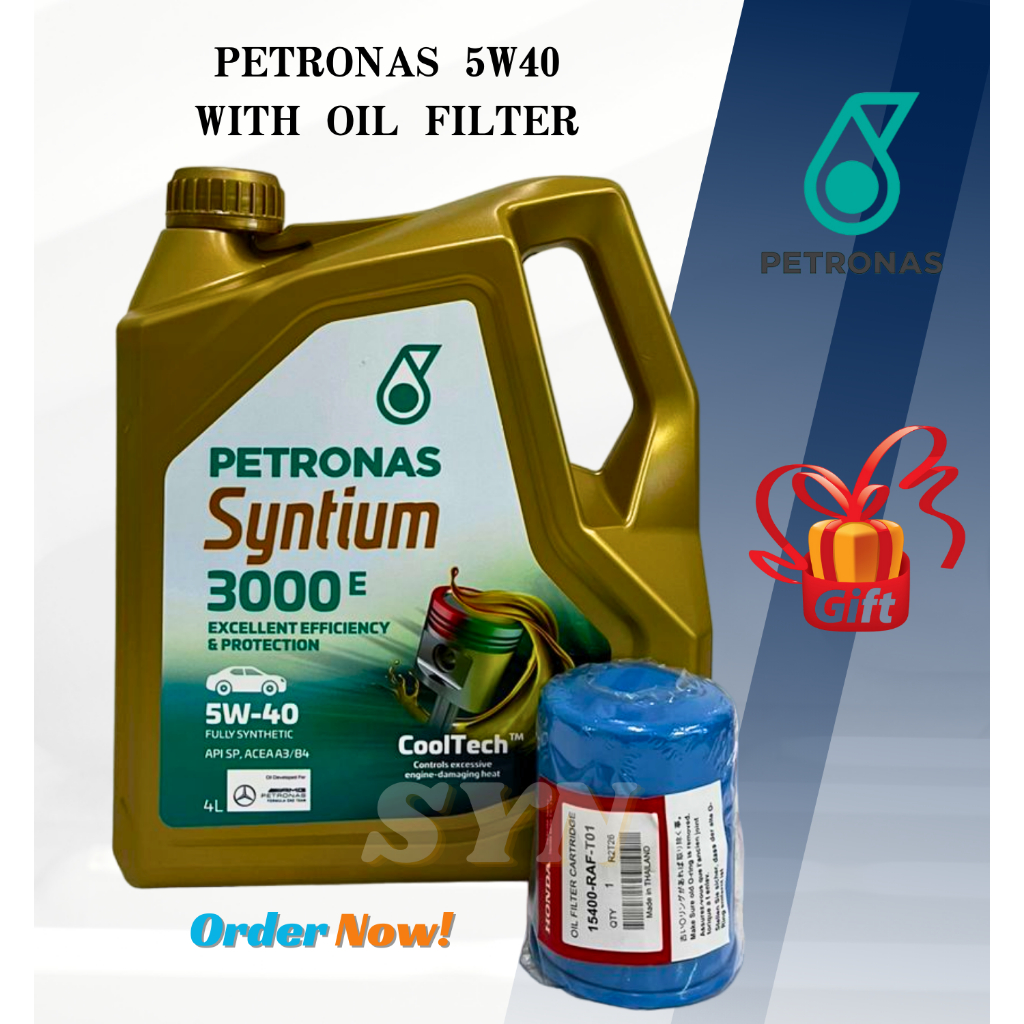 Petronas Syntium 3000 E 5W40 SN/CF Fully Synthetic Engine Oil 4L NEW ...