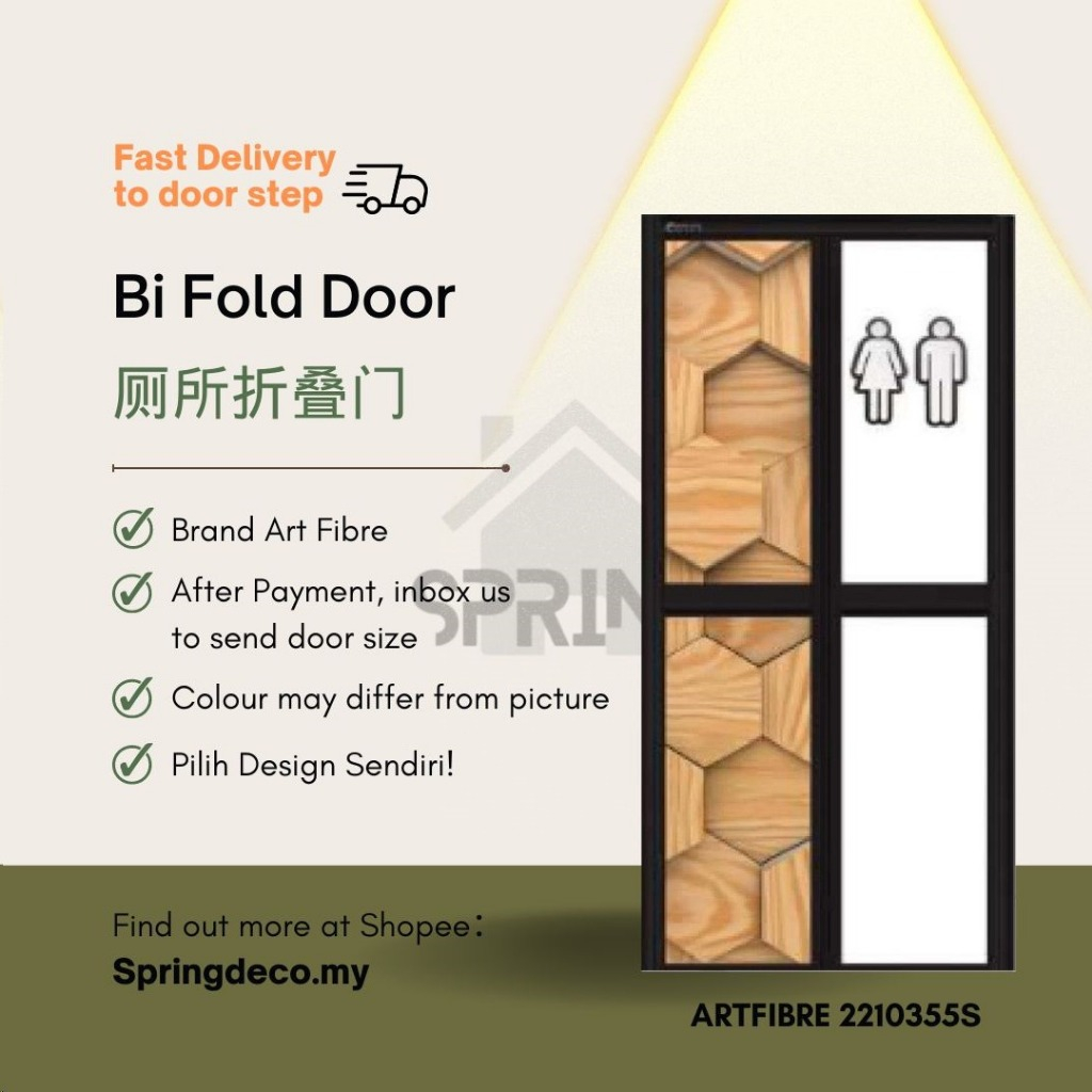 Artfibre Pintu Lipat Aluminium Bi Fold Door Toilet Aluminum Folding Door Toilet Door Pintu Lipat