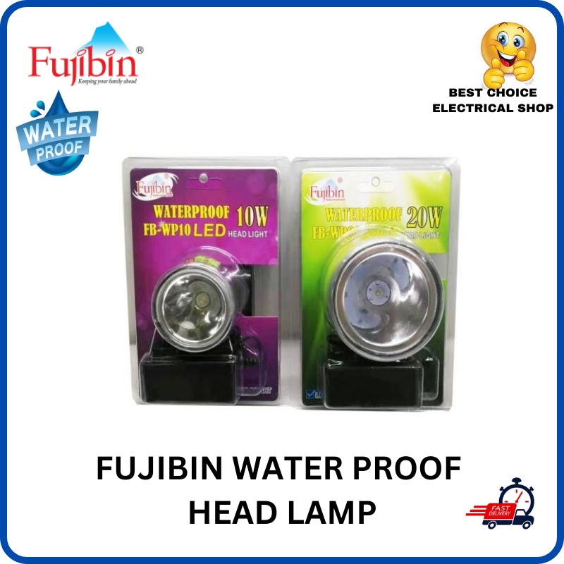 [Original] 20W WATERPROOF Fujibin High Power Rechargeable LED Head Lamp ...