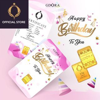 GDORA Gold Bar Happy Birthday 0.50gram 999.9 | Shopee Malaysia