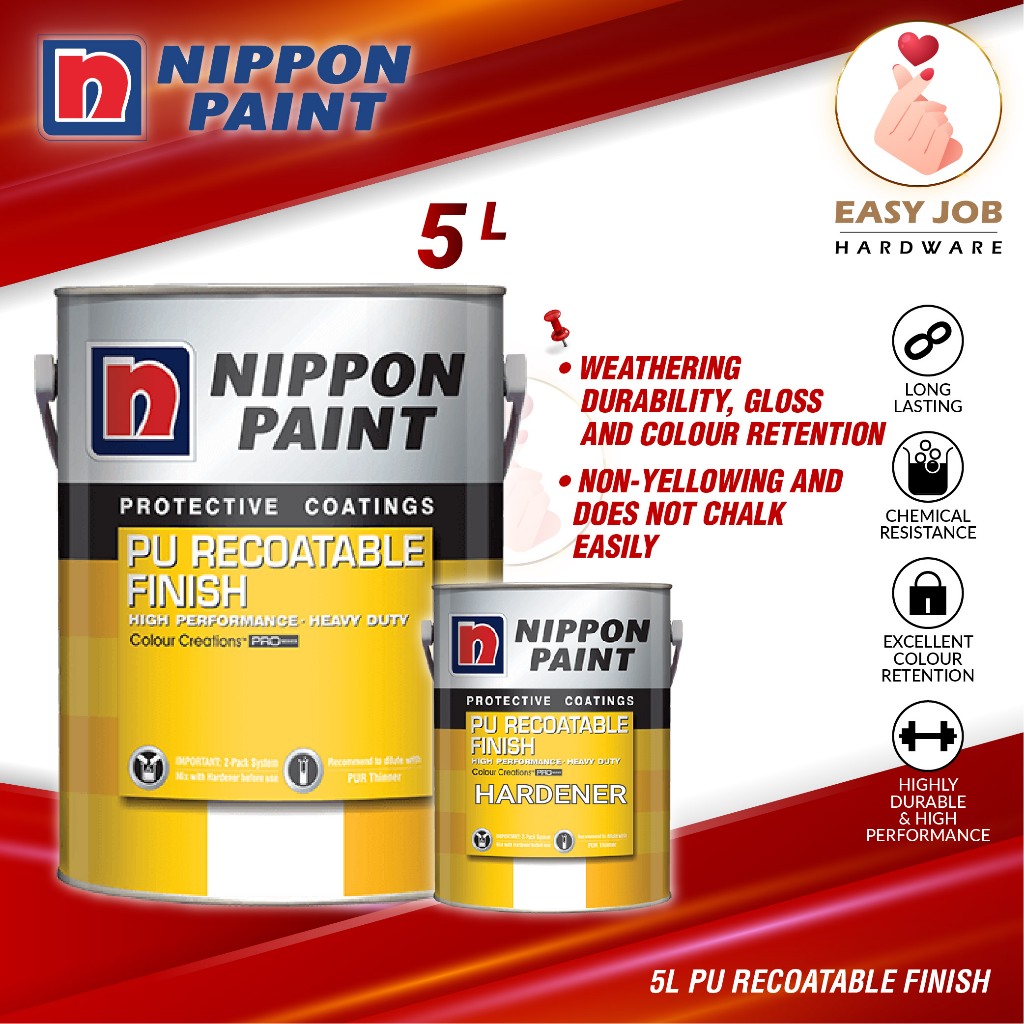 🔥 (B) Nippon PU Recoatable Finish Epoxy Clear Coating Clear Epoxy Clear Epoxy Floor Paint Clear ...
