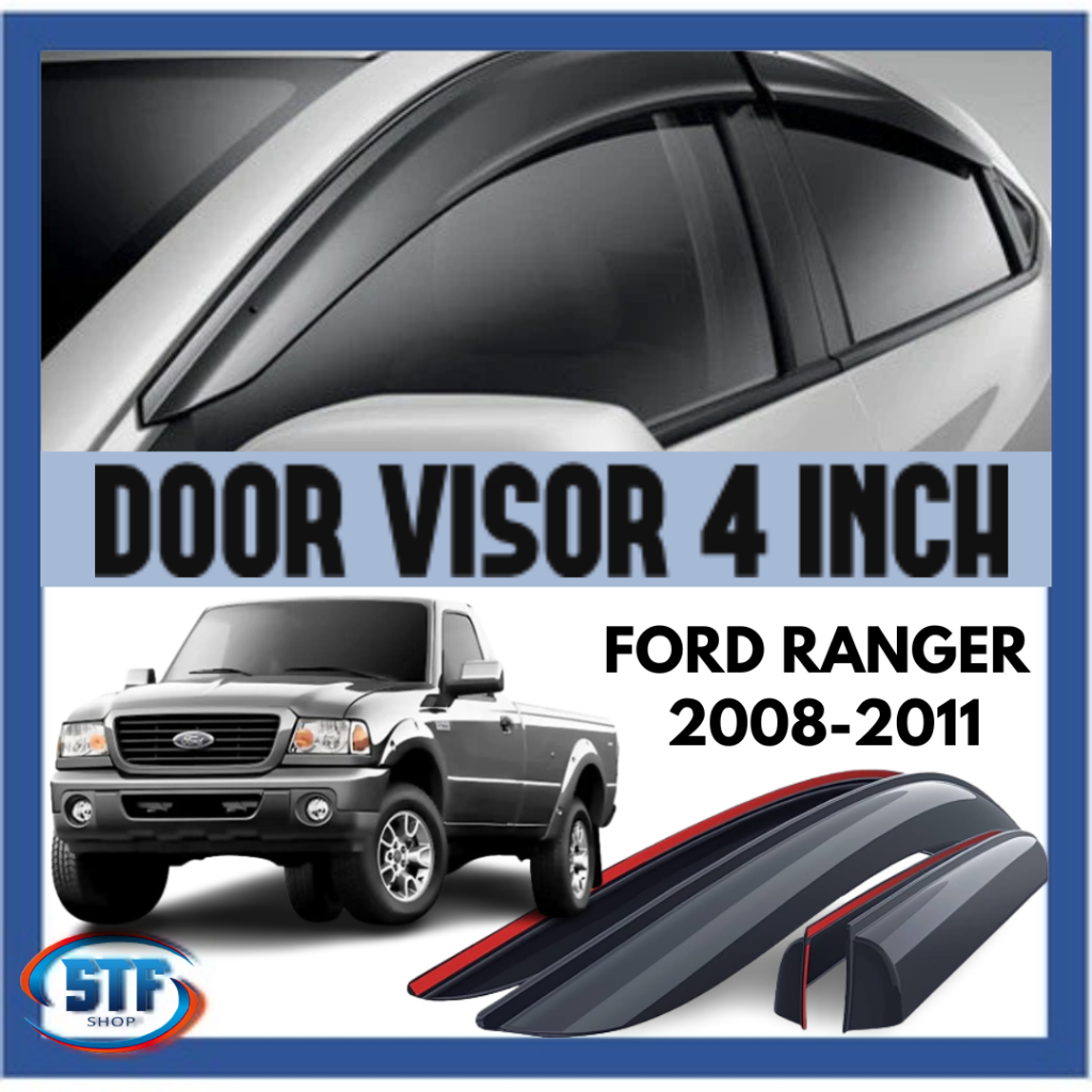 Ford Ranger T5 2008-2011 Door Visor Wind Deflector Air Press Window ...