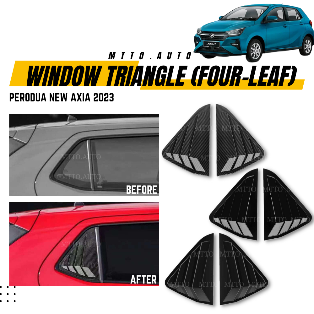 MTTO Perodua New Axia 2023 Exterior Rear Window Triangle Louver 4 Leaf ...