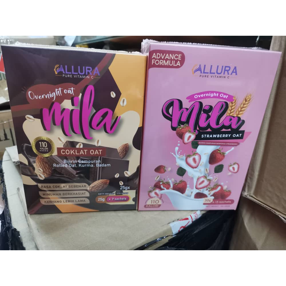 MANTOP 💋 ALLURA MILA COKLAT OAT SLYM ORIGINAL HQ READY STOCK STRAWBERRY ...