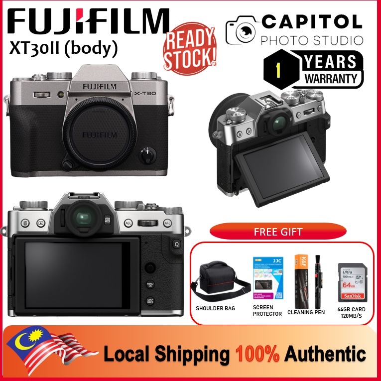 FUJIFILM X-T30 II XT30ii XC 18-55mm OIS PZ Lens Mirrorless Camera bundle kit | Shopee Malaysia