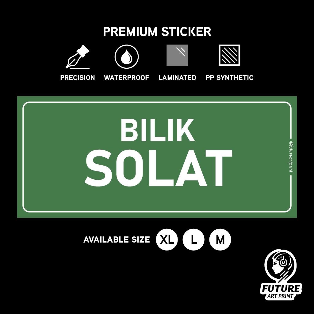 Bilik Solat. Sembahyang. Premium Sticker Sign Notice Signage Label ...