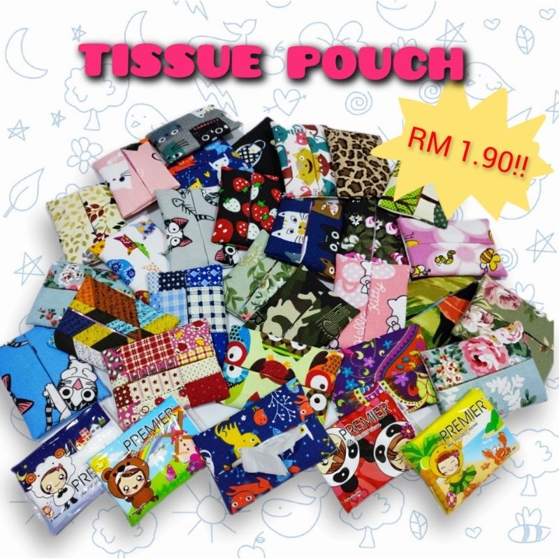 POCKET TISSUE POUCH, Tissue Cover, Sarung Tisu Poket (Small Size ...