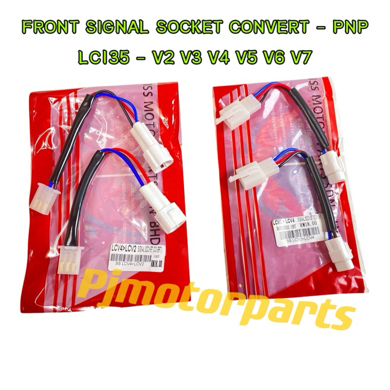 LC135 V2 V3 V4 V5 V6 V7 CONVERT MODIFY PNP - FRONT SIGNAL LAMP SOCKET DEPAN LAMPU RUMAH WAYAR ...