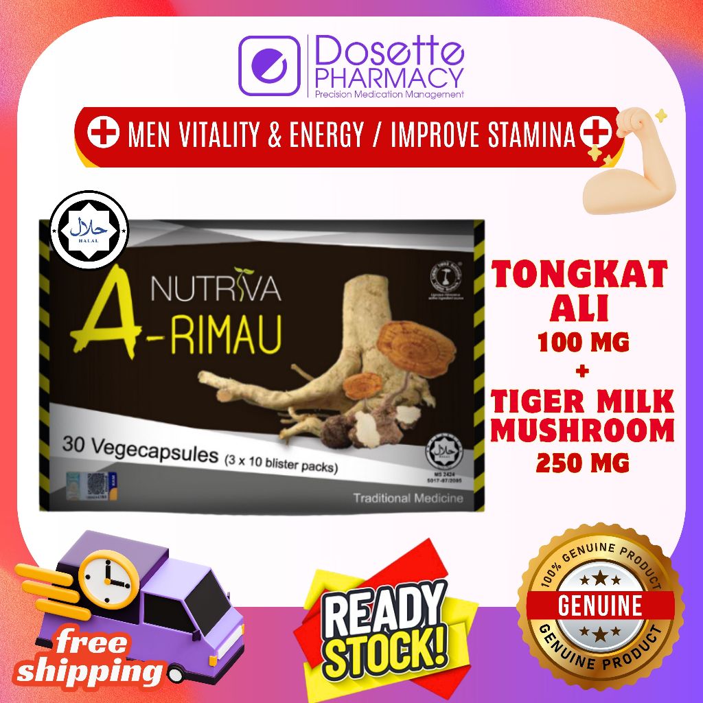 NUTRIVA ARIMAU CAPSULE 30's/60's - TIGER MILK MUSHROOM,TONGKAT ALI ...