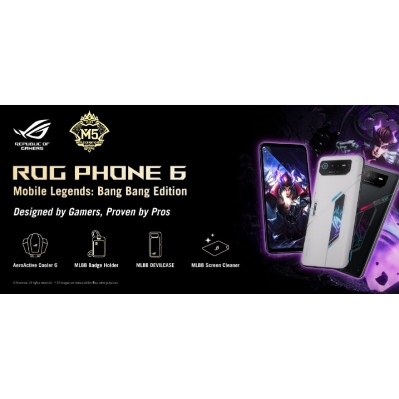 100% Original Asus Rog 6 MLBB Edition | 16GB ROM | 512GB ROM | 6000mAh ...