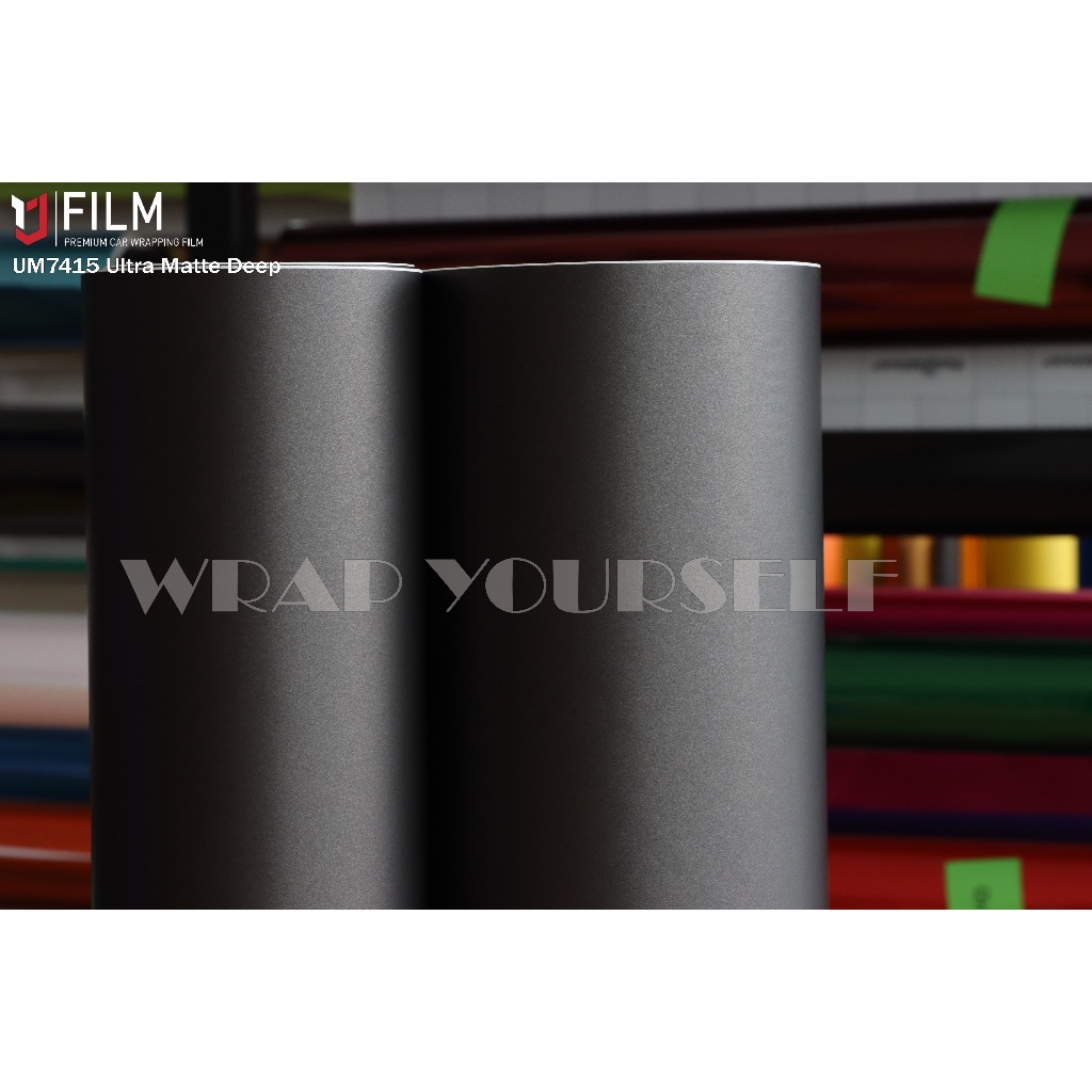 UM7415 Ultra Matte Deep Grey Wrap Air Free Yajiu Derek Car Wrap Film ...