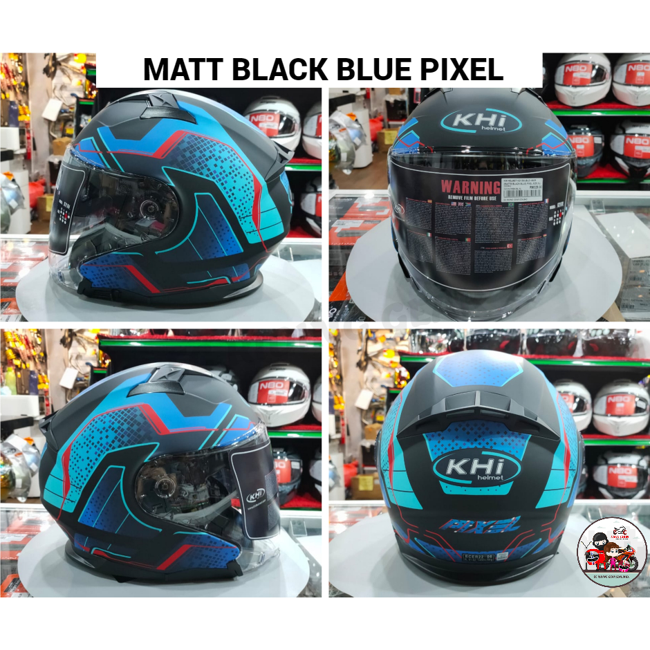 KHI K21DV HELMET DOUBLE VISOR OPEN FACE | Shopee Malaysia