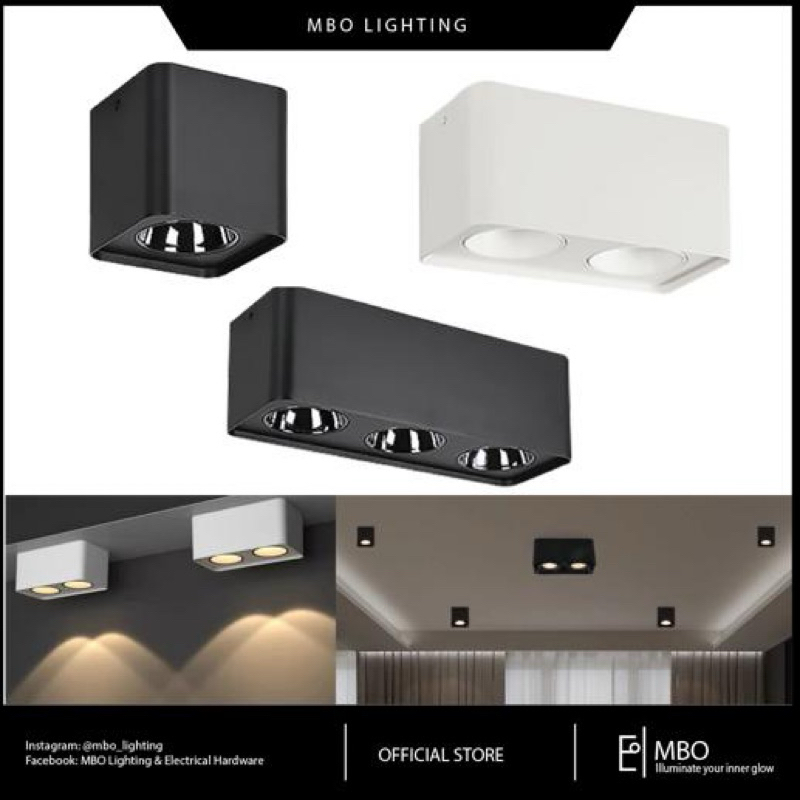 Surface Mounted Tin Square 3.5 inch LED Downlight Eyeball Casing With ...