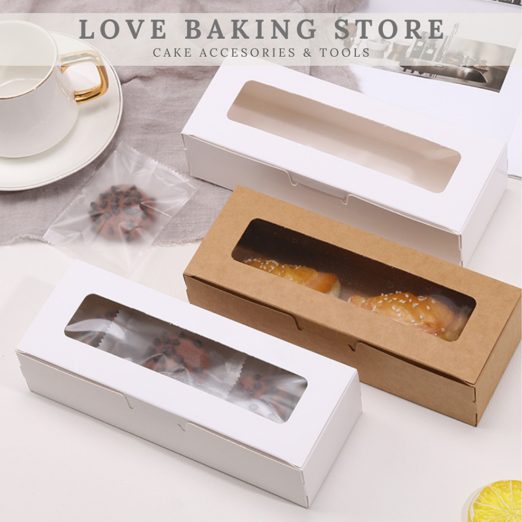 LBS • Kotak Kuih Raya Cake Box Long Cookies Box Window box Drawer ...