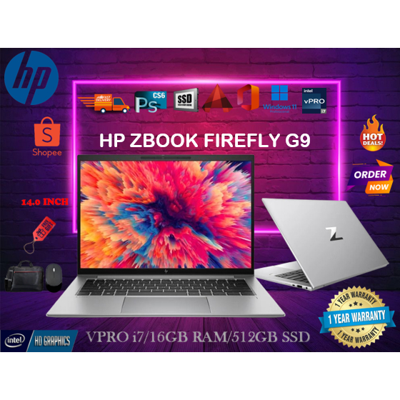 HP ZBOOK FIREFLY 14 INCH G9 MOBILE WORKSTATION/INTEL VPRO i7-1265u/12 ...