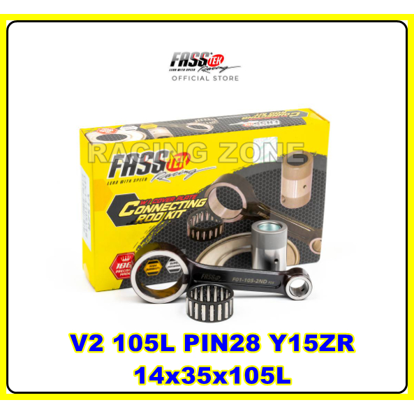 FASSTEK CONNECTING ROD V2 FORGED ROD KIT Y15ZR 105L PIN28 14x35x105L ...