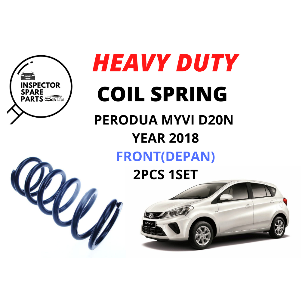 (2PCS1SET) GOOD QUALITY PERODUA MYVI D20N YEAR 2018 FRONT COIL SPRING ...