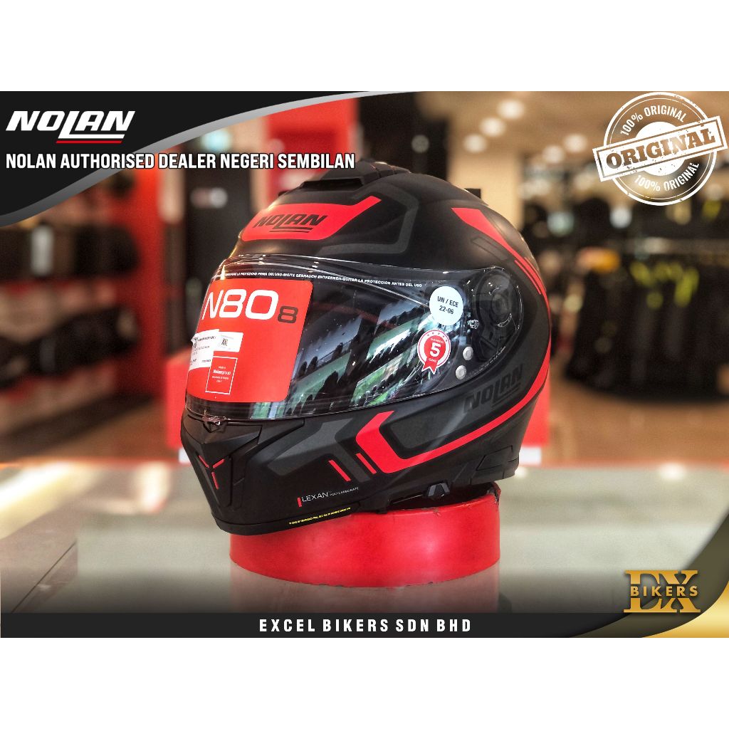 NOLAN HELMET ALLY(039) BLACK RED / NOLAN MODULAR HELMET / INNER VISOR ...