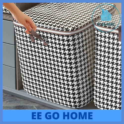 180L Fabric Storage Box with Lid Clothes Organizers Toto Bag Laundry ...