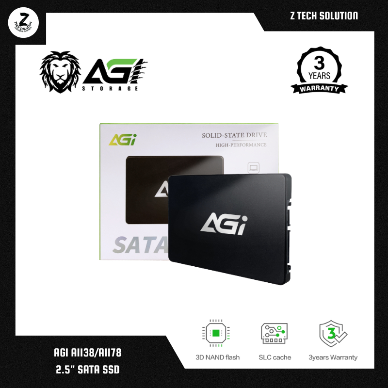 AGI AI138/AI178 2.5" SATA 3D NAND Flash SSD | Shopee Malaysia