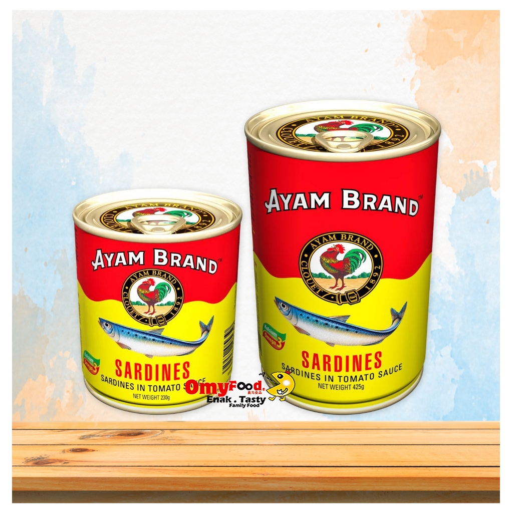 230g / 425g Ayam Brand Sardines Sardin Tin in Tomato Sauce [OmyFood ...