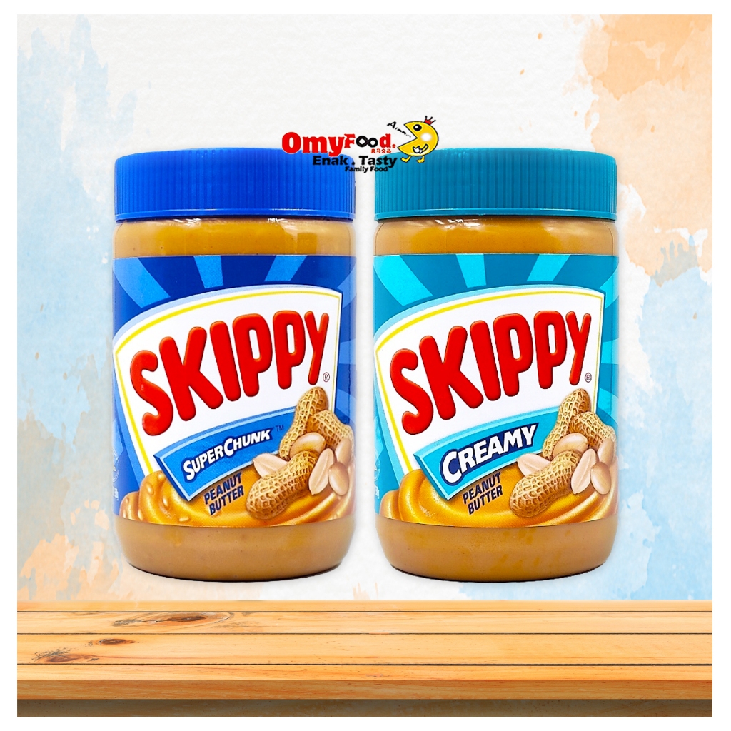 500g Skippy Peanut Butter Jam Kacang [Creamy / Super Chunk][OmyFood ...