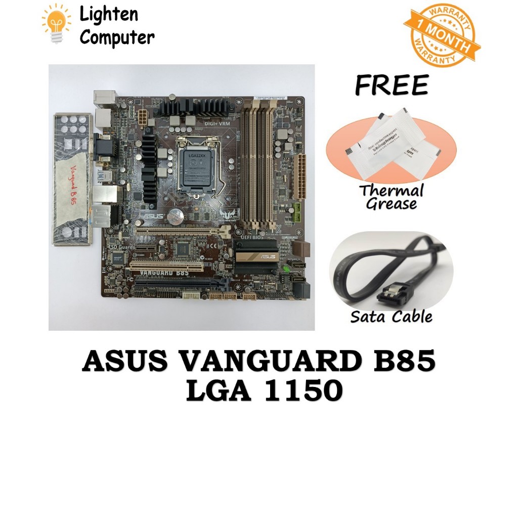 【FREE GIFT】 ASUS VANGUARD B85 Intel® Motherboard | B85 | LGA 1150 ...