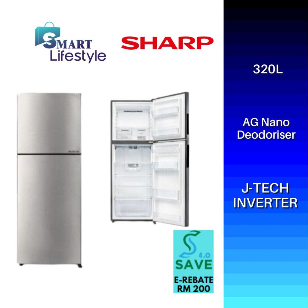 《Save 4.0》Sharp Smile Refrigerator (320L) SJ3222MSS | Shopee Malaysia