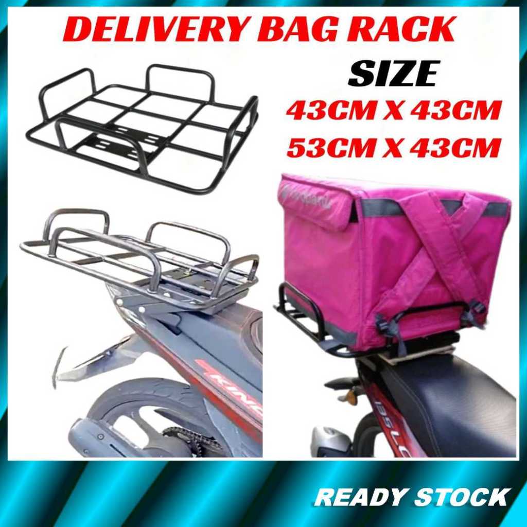 Food Delivery Bag Rack Motorcycle Besi Frame Rack Box Tapak Shopee Food ...