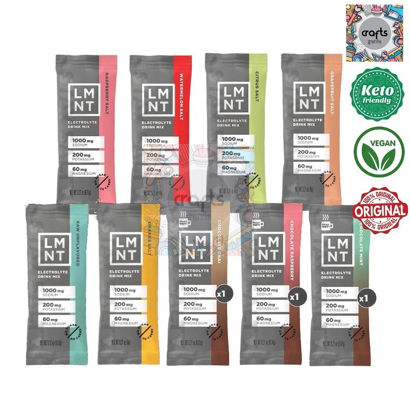 LMNT Keto Electrolyte Powder 1 Packet - Vegan, Sugar Free Low Carb and ...