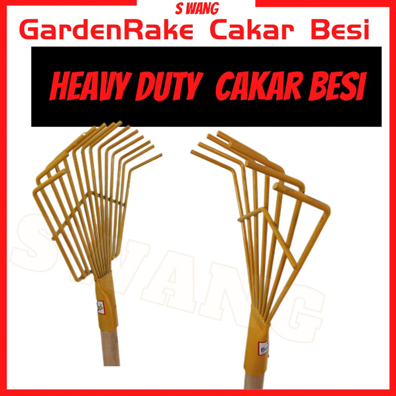 7T 14T LOCAL LAWN RAKE GRASS RAKE GARDEN SAPU RUMPUT TANAH CAKAR RUMPUT ...